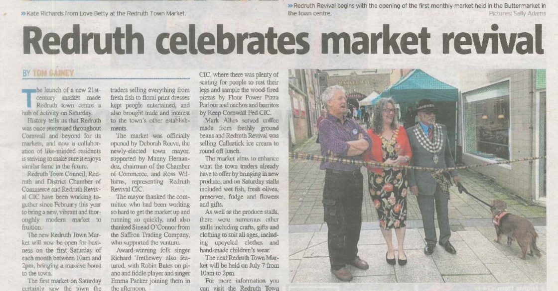 Redruth celebrates market revival - Krowji