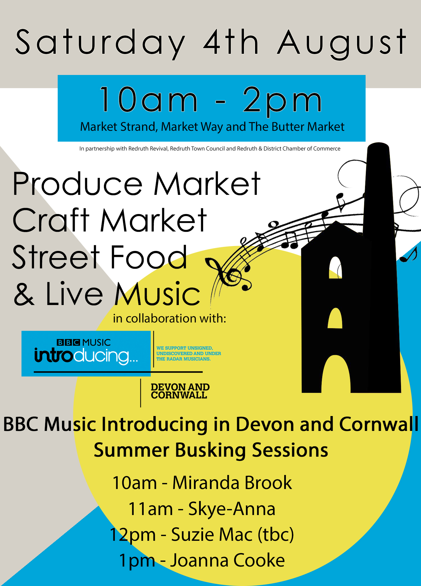 Markets introducing fresh new music talent to Redruth town - Krowji