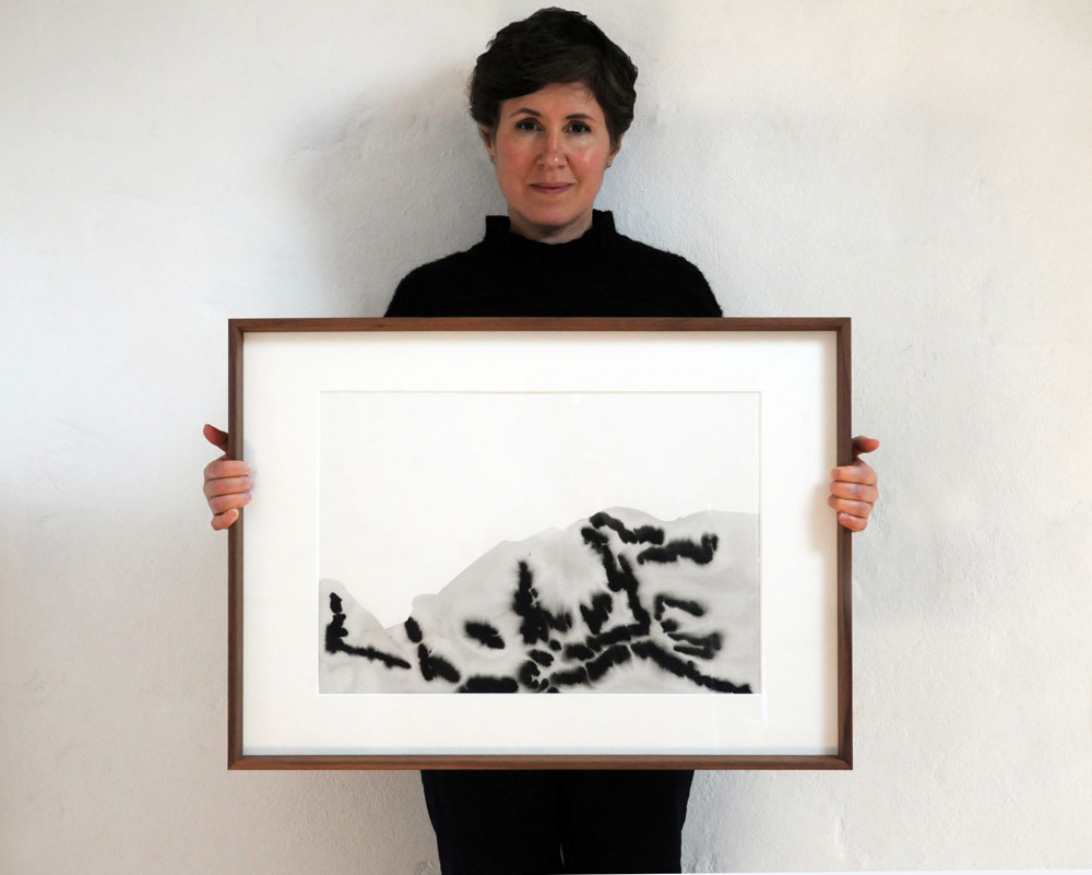 Ella Carty in An Exhibition of Experimental Ink Drawings - Krowji